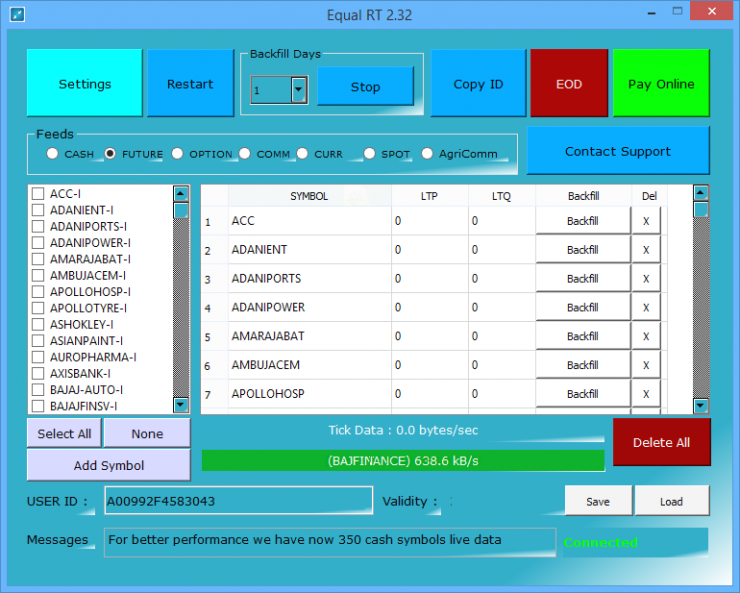 1 min real time amibroker data feeder – Amifeeder. #1 RT Amibroker Data Feeder. 7 Day Free Demo